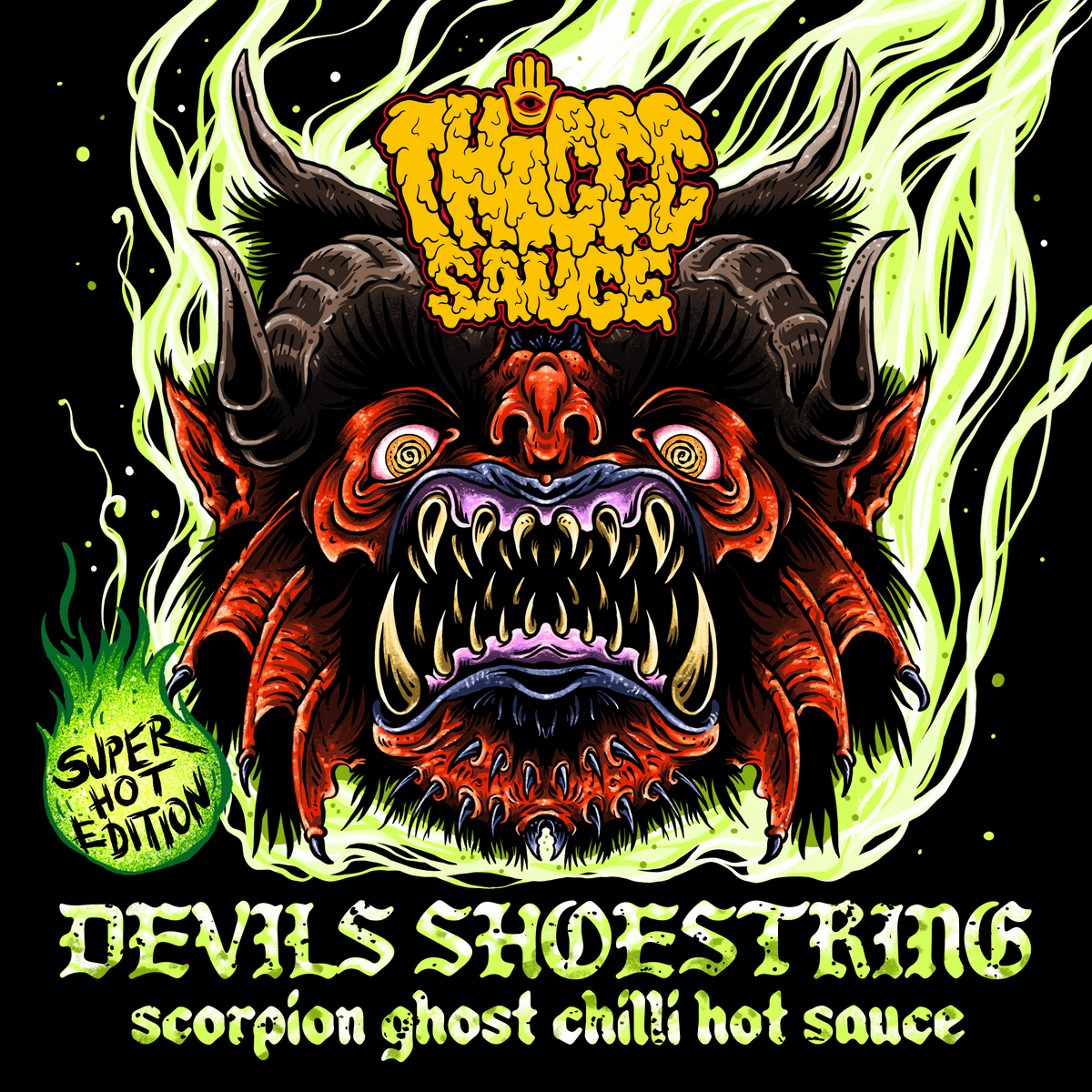 DEVILS SHOESTRING Scorpion Ghost Chilli Hot Sauce *SUPER HOT EDITION ...